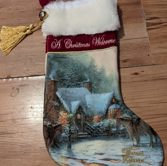 No Brand | Holiday | 99s Vintage Christmas Stocking Thomas Kinkade ...